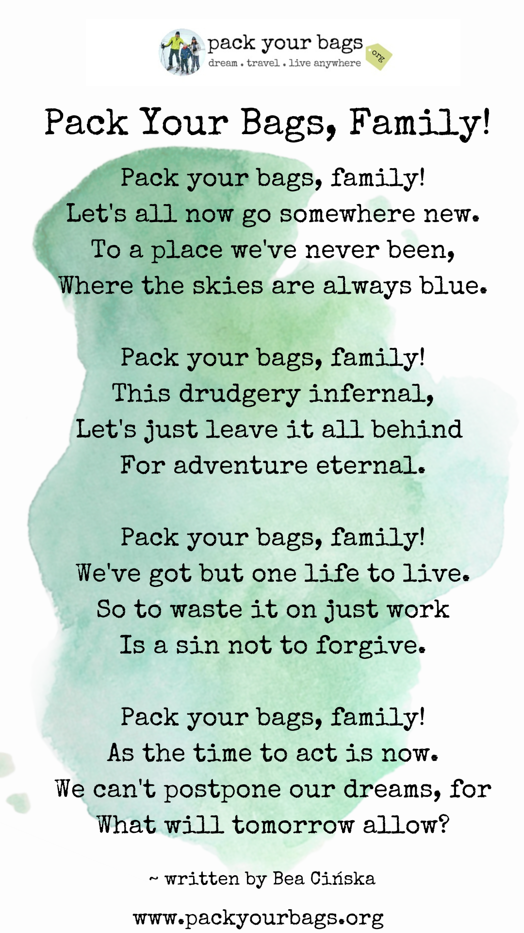 Pack Your Bags - Dream, Travel, Live Anywhere - pack your bags