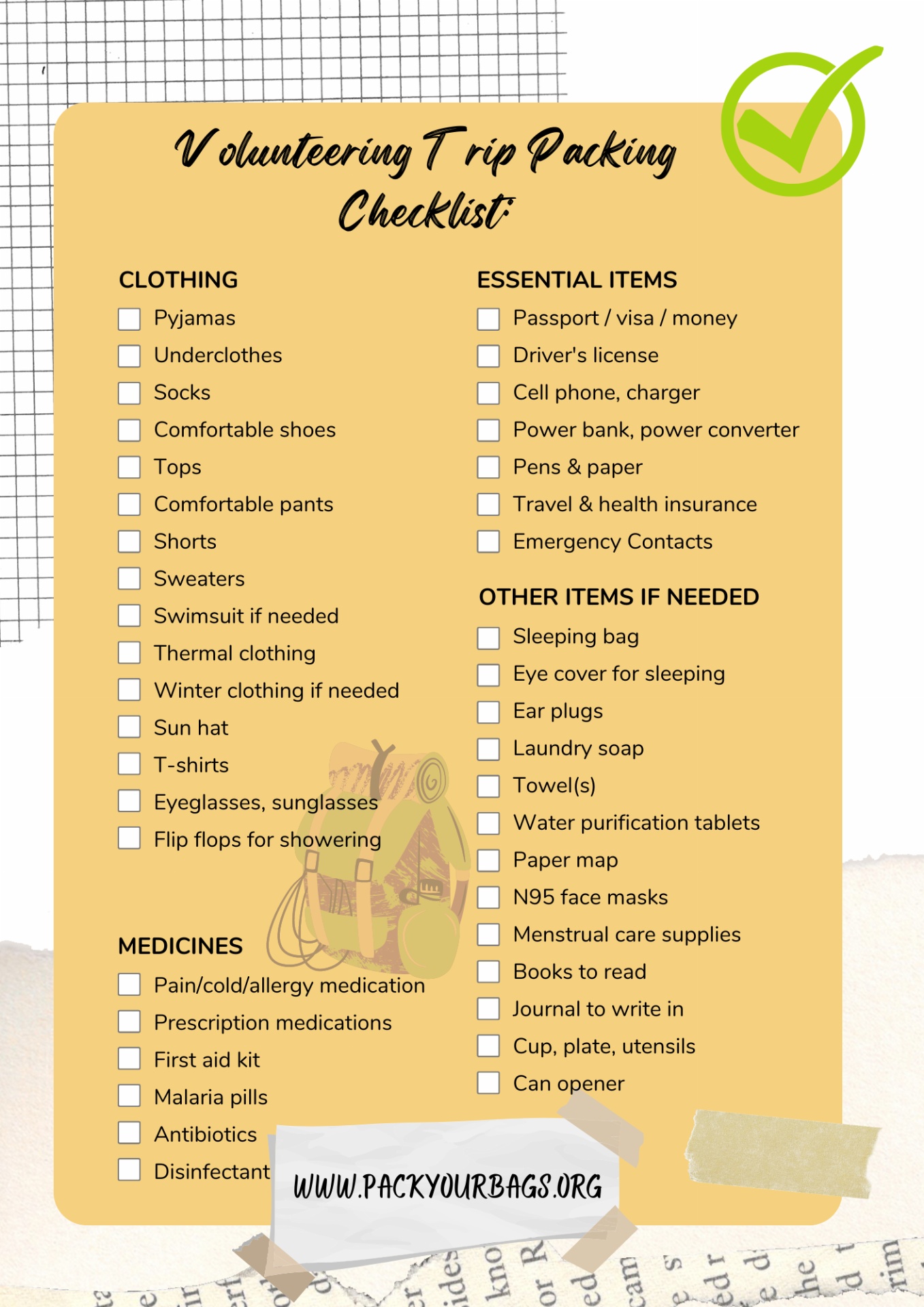 How to Best Prepare for a Volunteering Trip Abroad - pack your bags